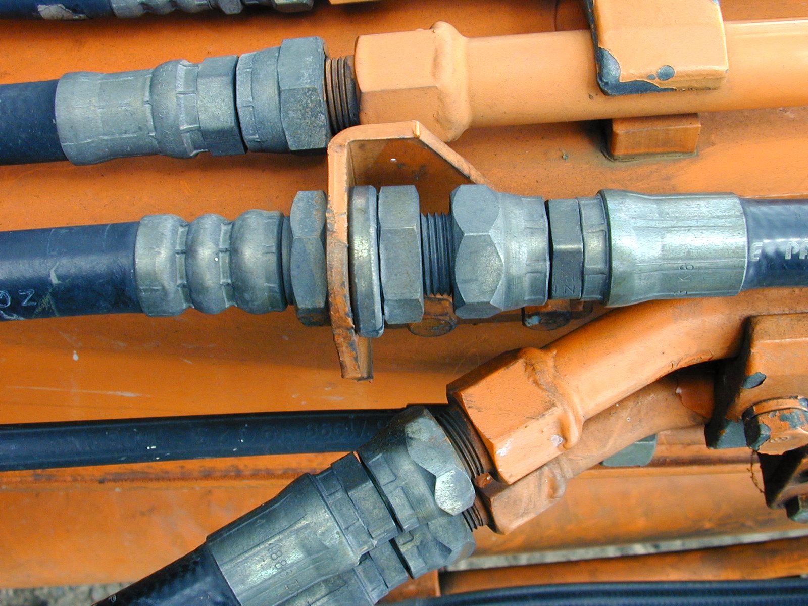 Image*After : photos : tube tubes orange pneumatic hydrolic crane metal ...